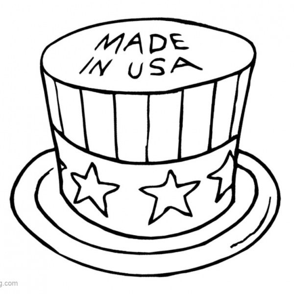 Patriotic Coloring Pages Owl with Flag - Free Printable Coloring Pages