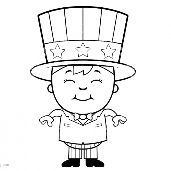 Hat of Patriotic Coloring Pages - Free Printable Coloring Pages