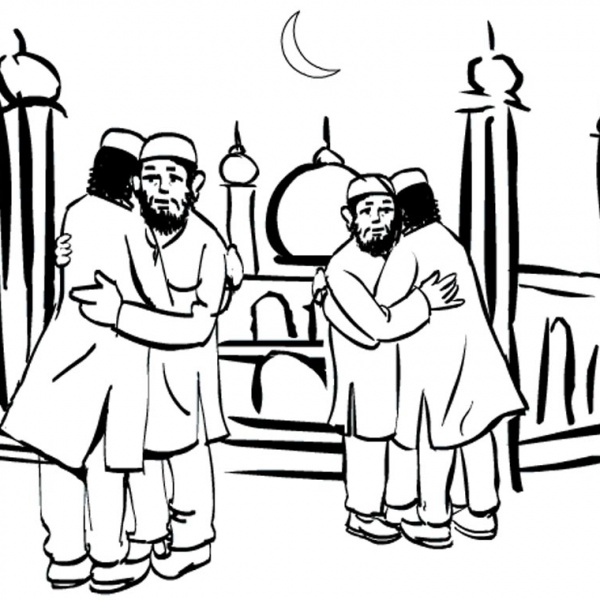 Ramadan Coloring Pages Simple Drawing - Free Printable Coloring Pages