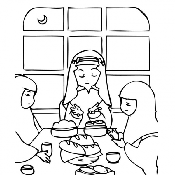 Ramadan Coloring Pages Simple Drawing - Free Printable Coloring Pages