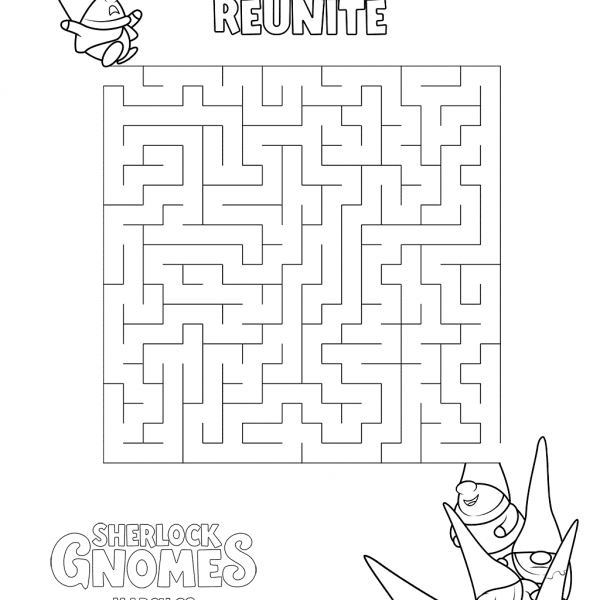 Sherlock Gnomes Coloring Pages Juliet Line Drawing - Free Printable ...