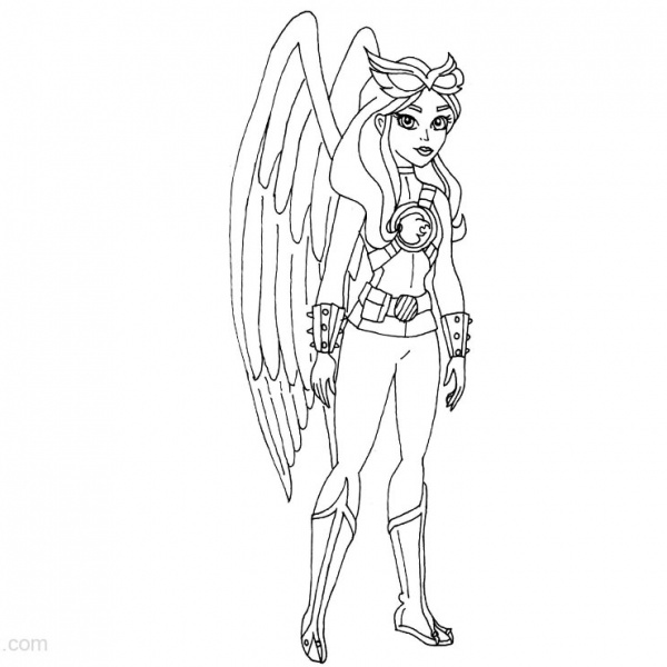 Hawkgirl Coloring Pages DC Comics Characters by fhiacha - Free ...