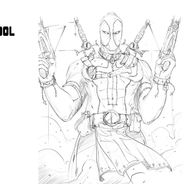 Deadpool Coloring Pages Mask Logo - Free Printable Coloring Pages