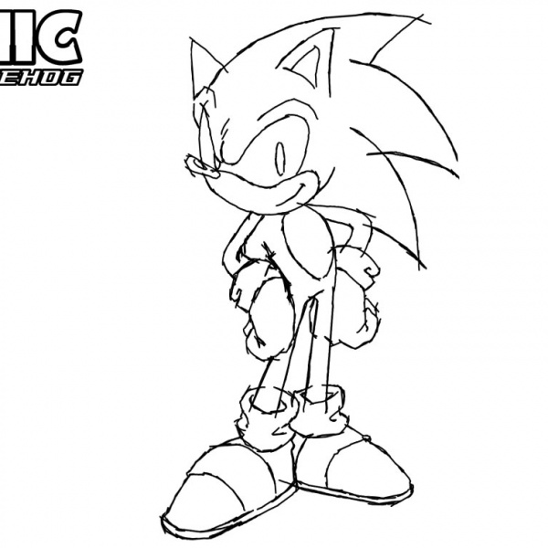 Sonic The Hedgehog Coloring Pages Outline Drawing - Free Printable ...