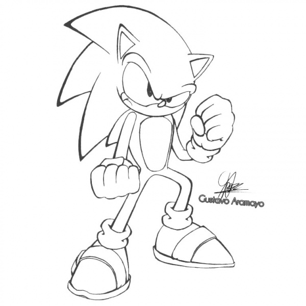 Sonic The Hedgehog Coloring Pages Driving the Car - Free Printable ...