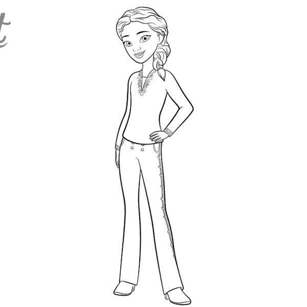 Lucky from Spirit Riding Free Coloring Pages with Horse - Free ...
