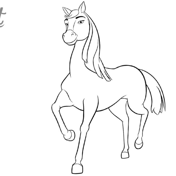 Lucky from Spirit Riding Free Coloring Pages with Horse - Free ...