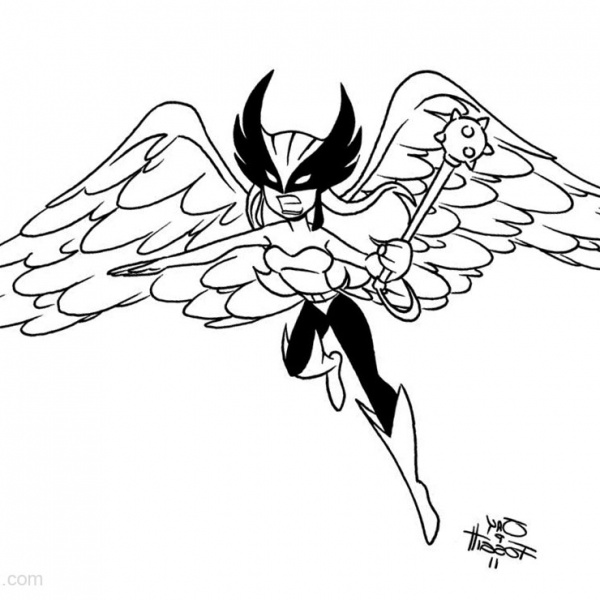 Hawkgirl Coloring Pages - Free Printable Coloring Pages