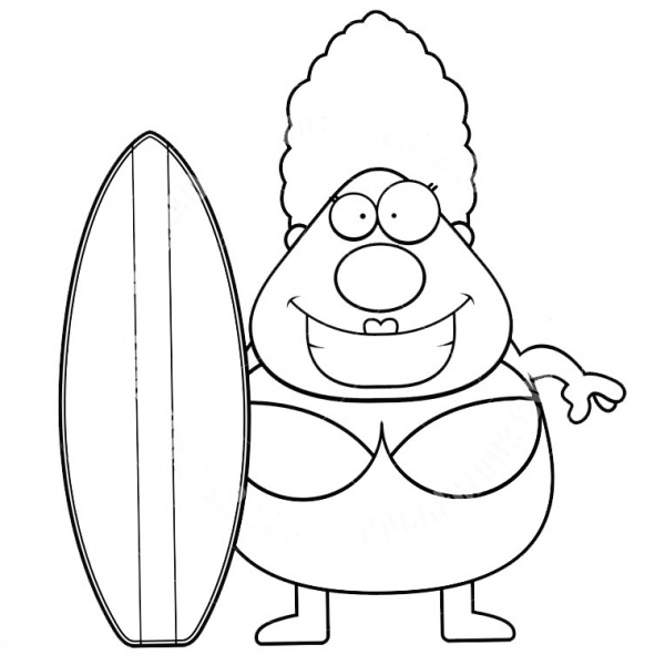 Surfboard Coloring Pages Three Surfboards with Pattern - Free Printable ...