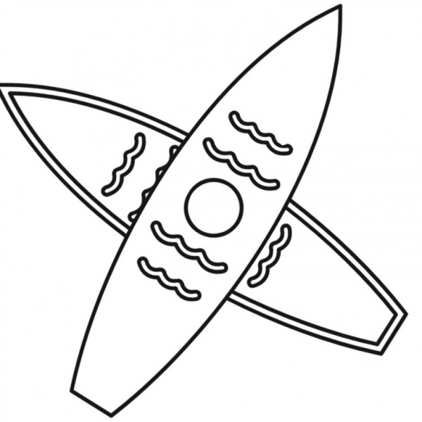 Surfboard Coloring Pages - Free Printable Coloring Pages