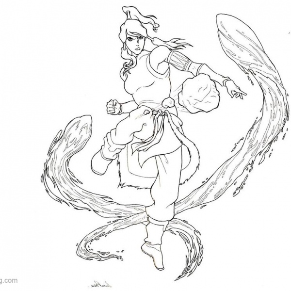 The Legend of Korra Coloring Pages Asami and Korra Drawing by stelleo ...