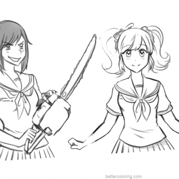 Yandere Simulator Coloring Pages - Free Printable Coloring Pages