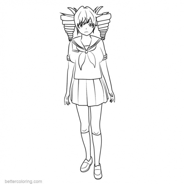 Yandere Simulator Coloring Pages - Free Printable Coloring Pages