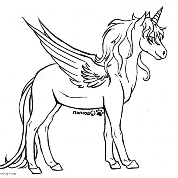 Alicorn Coloring Pages - Free Printable Coloring Pages