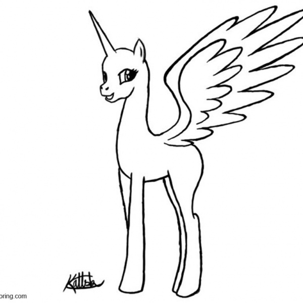 Alicorn Coloring Pages - Free Printable Coloring Pages
