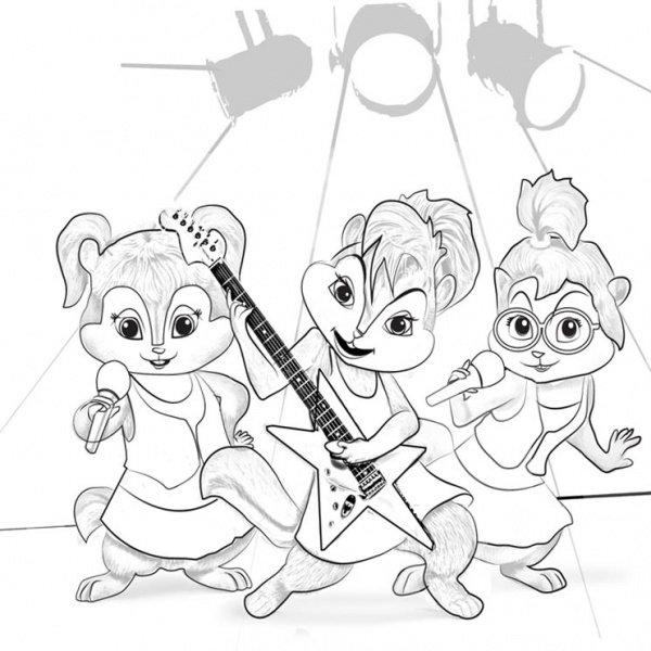 Theodore Chipmunk Coloring Pages