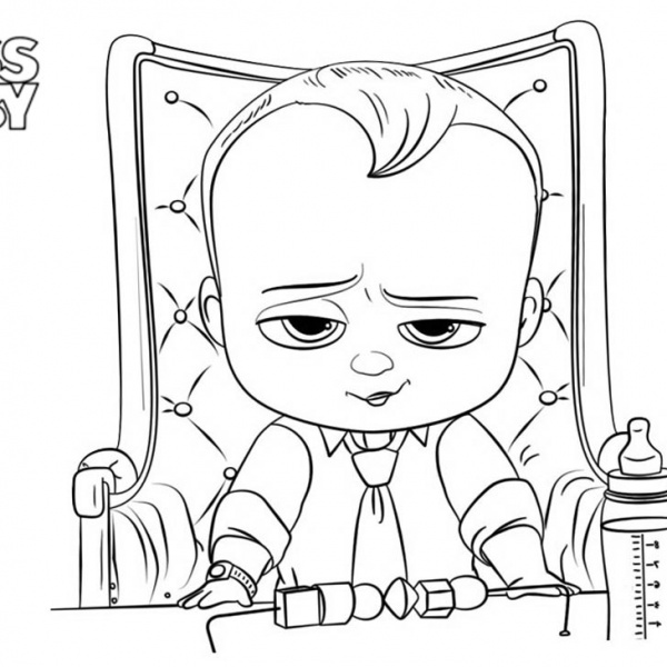 Cute Boss Baby Coloring Pages - Free Printable Coloring Pages