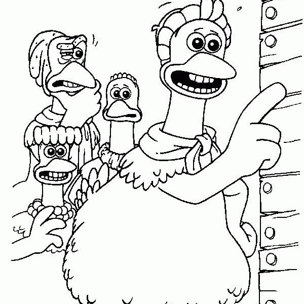 Chicken Run Coloring Pages Rocky Flying - Free Printable Coloring Pages