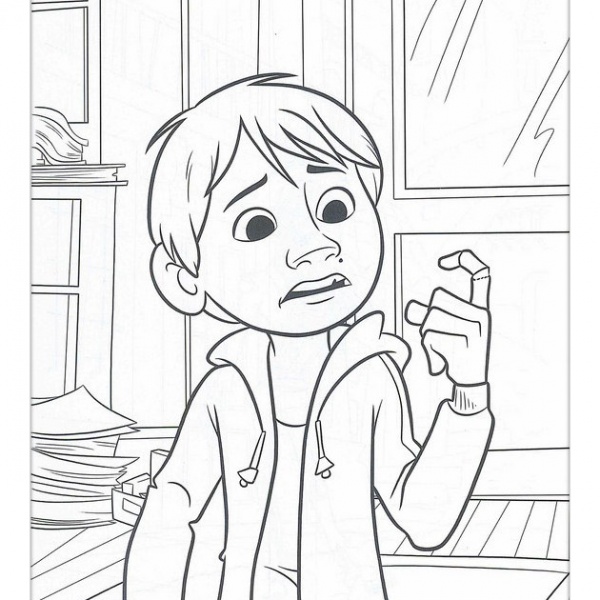 Coco Coloring Pages Grandma and Guitar - Free Printable Coloring Pages