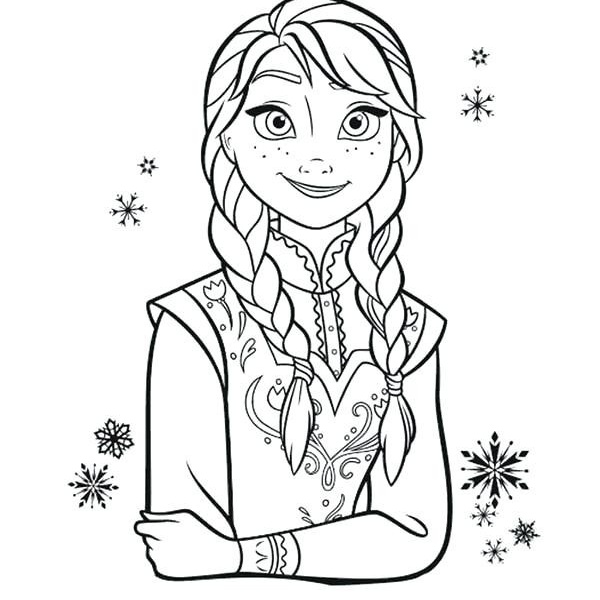 Frozen Princess Anna by Rain Strive - Free Printable Coloring Pages