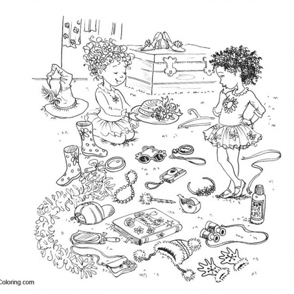 Fancy Nancy Coloring Pages Sketch Black and White - Free Printable ...