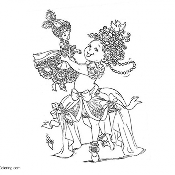 Fancy Nancy Coloring Pages Dress - Free Printable Coloring Pages