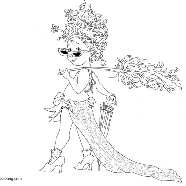 Fancy Nancy Coloring Pages Sketch Black and White - Free Printable ...