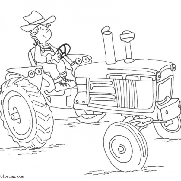 Simple Tractor Coloring Pages for Preschool Kids - Free Printable ...