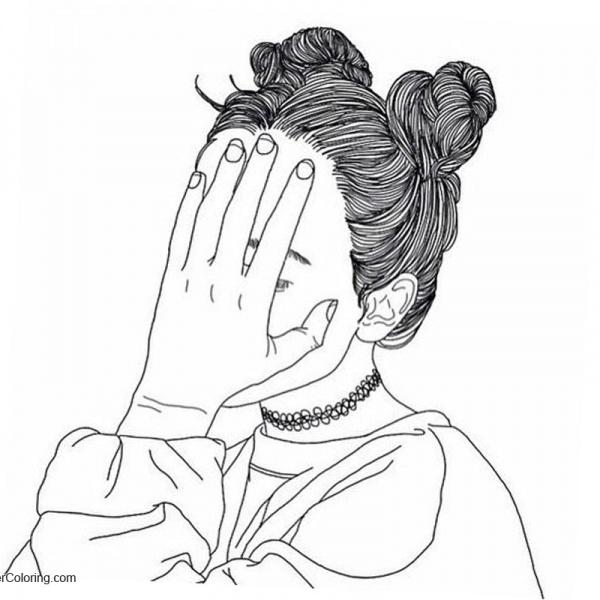 Girly Coloring Pages Headshot - Free Printable Coloring Pages