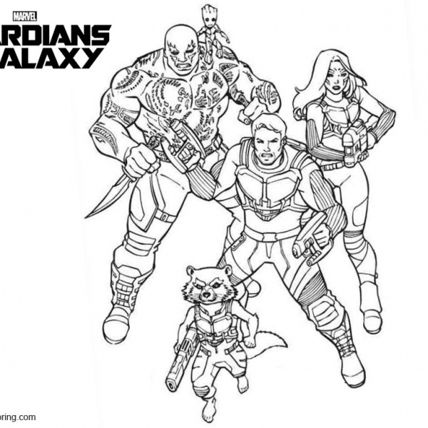 Guardians of the Galaxy Coloring Pages Star Lord Lineart by AngelZ11 ...