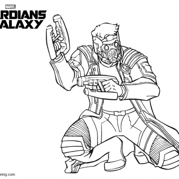 Guardians of the Galaxy Star Lord Coloring Pages Mask - Free Printable ...