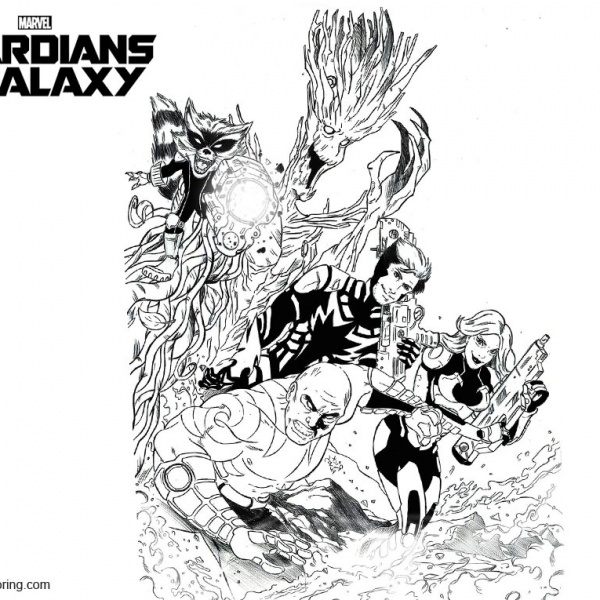 Guardians of the Galaxy Coloring Pages - Free Printable Coloring Pages