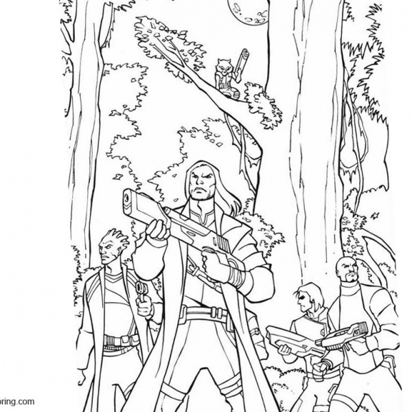 Guardians of the Galaxy Rocket Raccoon Coloring Pages - Free Printable ...