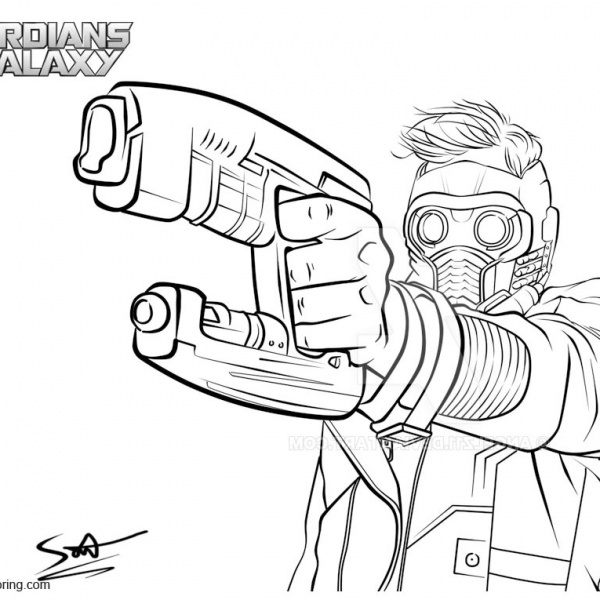 Rocket Raccoon from Guardians of the Galaxy Coloring Pages - Free ...