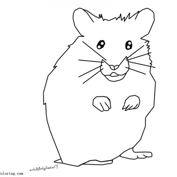 Hamster Coloring Pages Realistic Drawing - Free Printable Coloring Pages