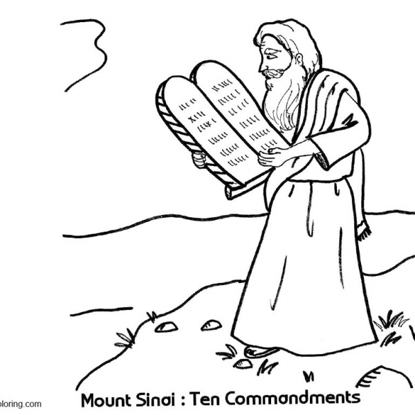 Tablets of Stone Ten Commandments Coloring Pages - Free Printable ...