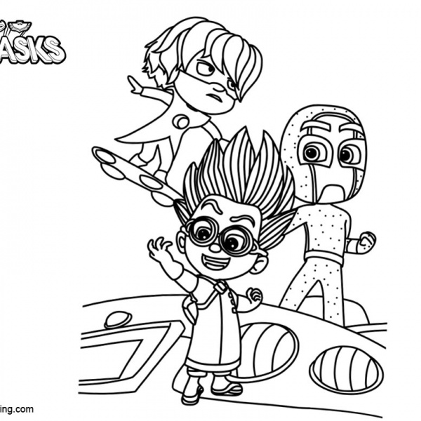 PJ Masks Catboy Coloring Pages Connor Transforms Into Catboy - Free ...