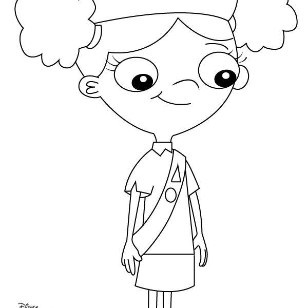 Candace Flynn from Phineas and Ferb Coloring Pages Unicorn Outline by ...