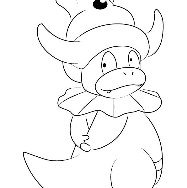Pokemon Coloring Pages Slowpoke - Free Printable Coloring Pages