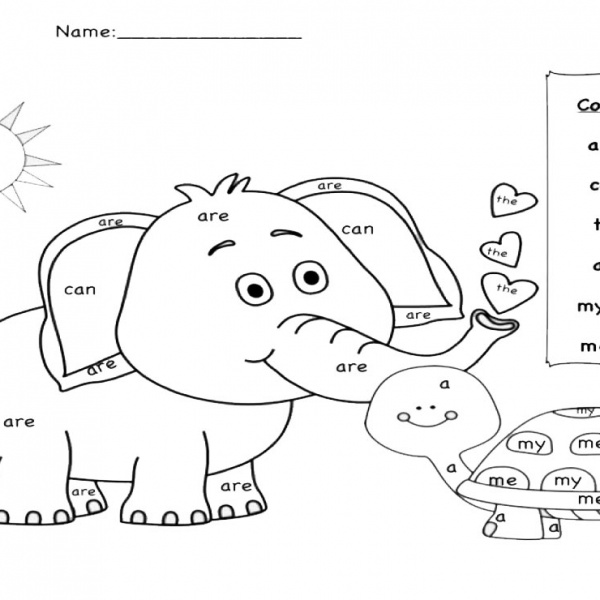 Sight Word Coloring Pages - Free Printable Coloring Pages