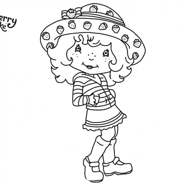 Strawberry Shortcake Coloring Pages Line Drawing - Free Printable ...