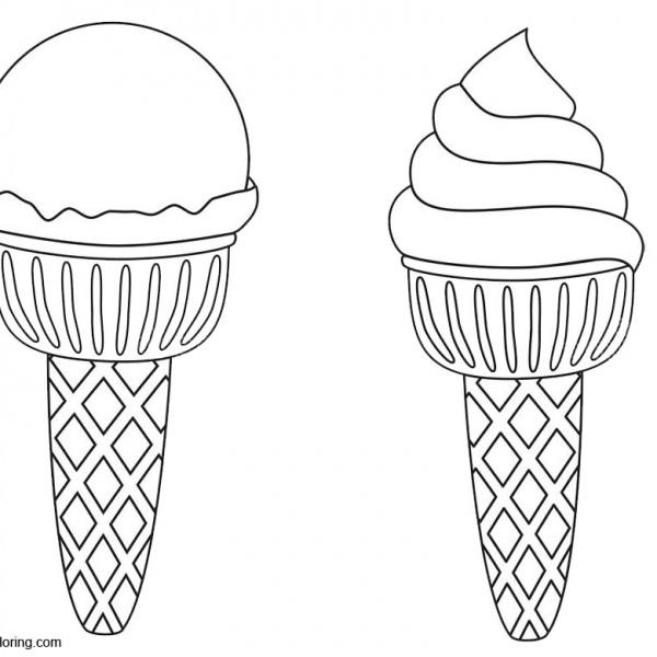 Summer Fun Coloring Pages Ice Cream Cone - Free Printable Coloring Pages