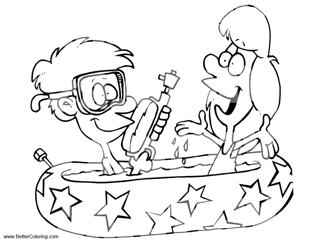 Summer Fun Coloring Pages Kids Play Water Free Printable Coloring Pages Summer Fun Coloring Pages Kids Play Water Free Printable Coloring Pages