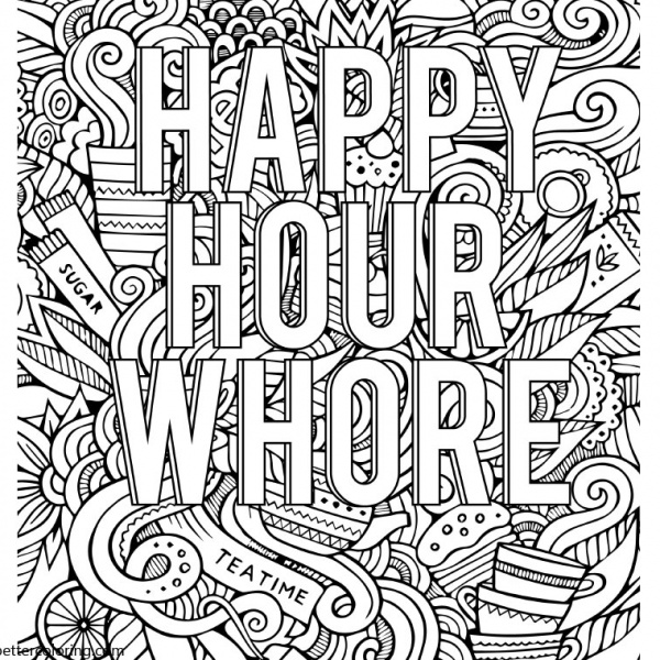 Simple Swear Word Coloring Pages - Free Printable Coloring Pages