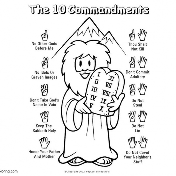 Tablets of Stone Ten Commandments Coloring Pages - Free Printable ...