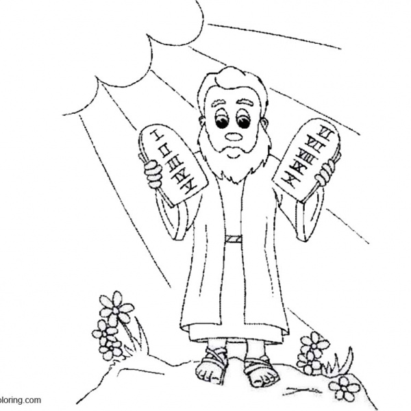 Tablets of Stone Ten Commandments Coloring Pages - Free Printable ...