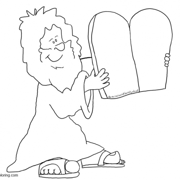 Tablets of Stone Ten Commandments Coloring Pages - Free Printable ...