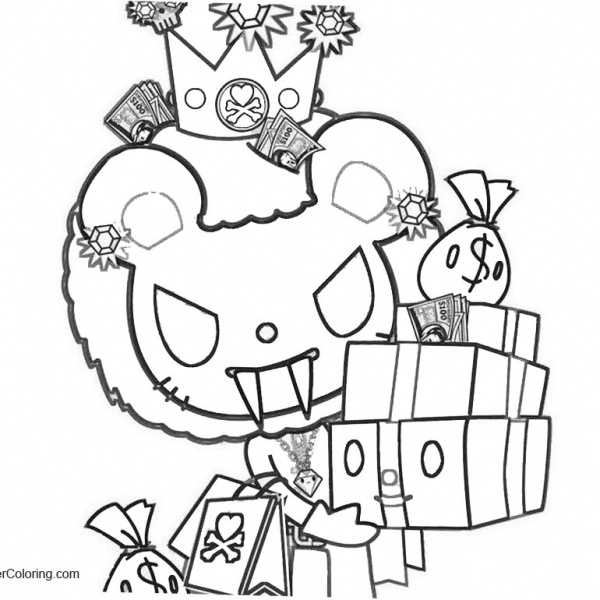 Tokidoki Coloring Pages Moofia and Milk - Free Printable Coloring Pages