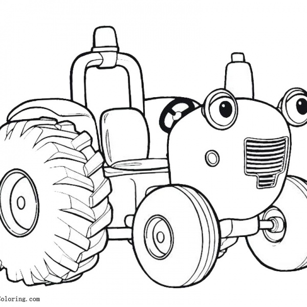 Cartoon Tractor Coloring Pages - Free Printable Coloring Pages