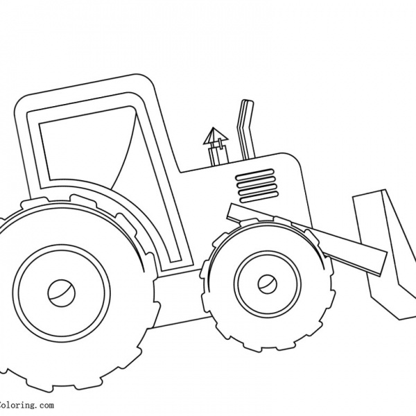 Simple Tractor Coloring Pages for Preschool Kids - Free Printable ...